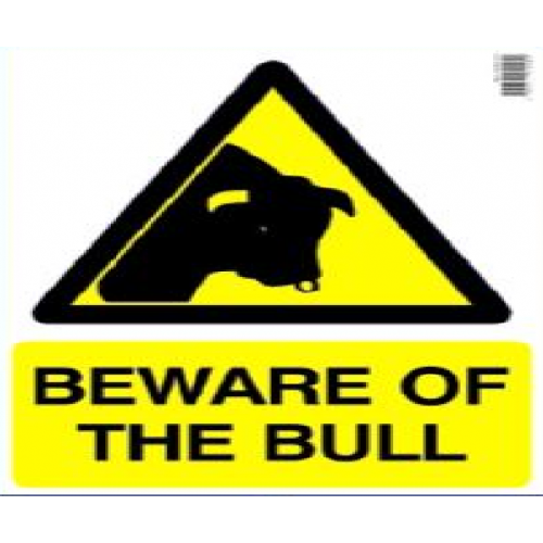 Danger Beware of Bull Sign